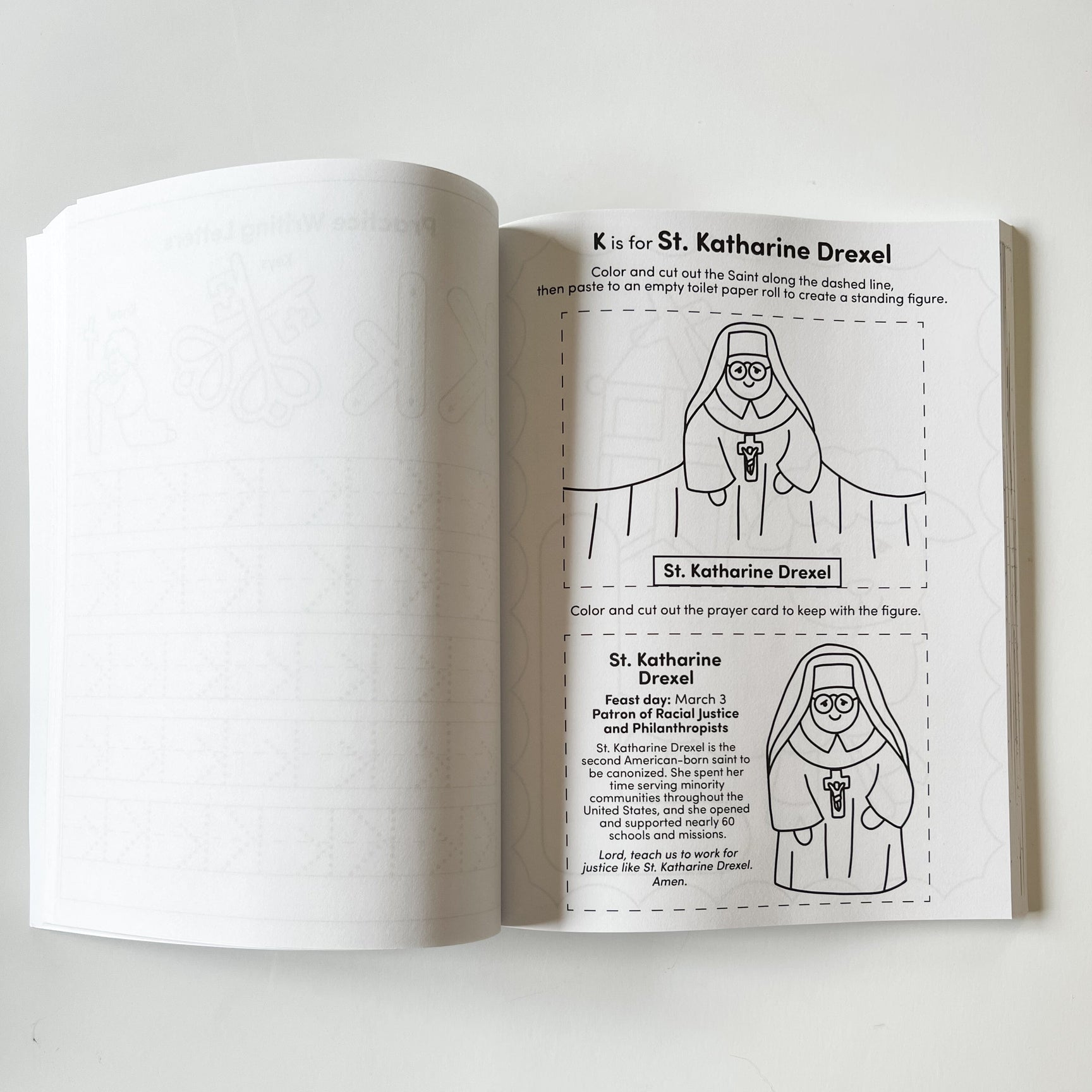 Catholic ABC Preschool Kindergarten Activity Workbook Guide