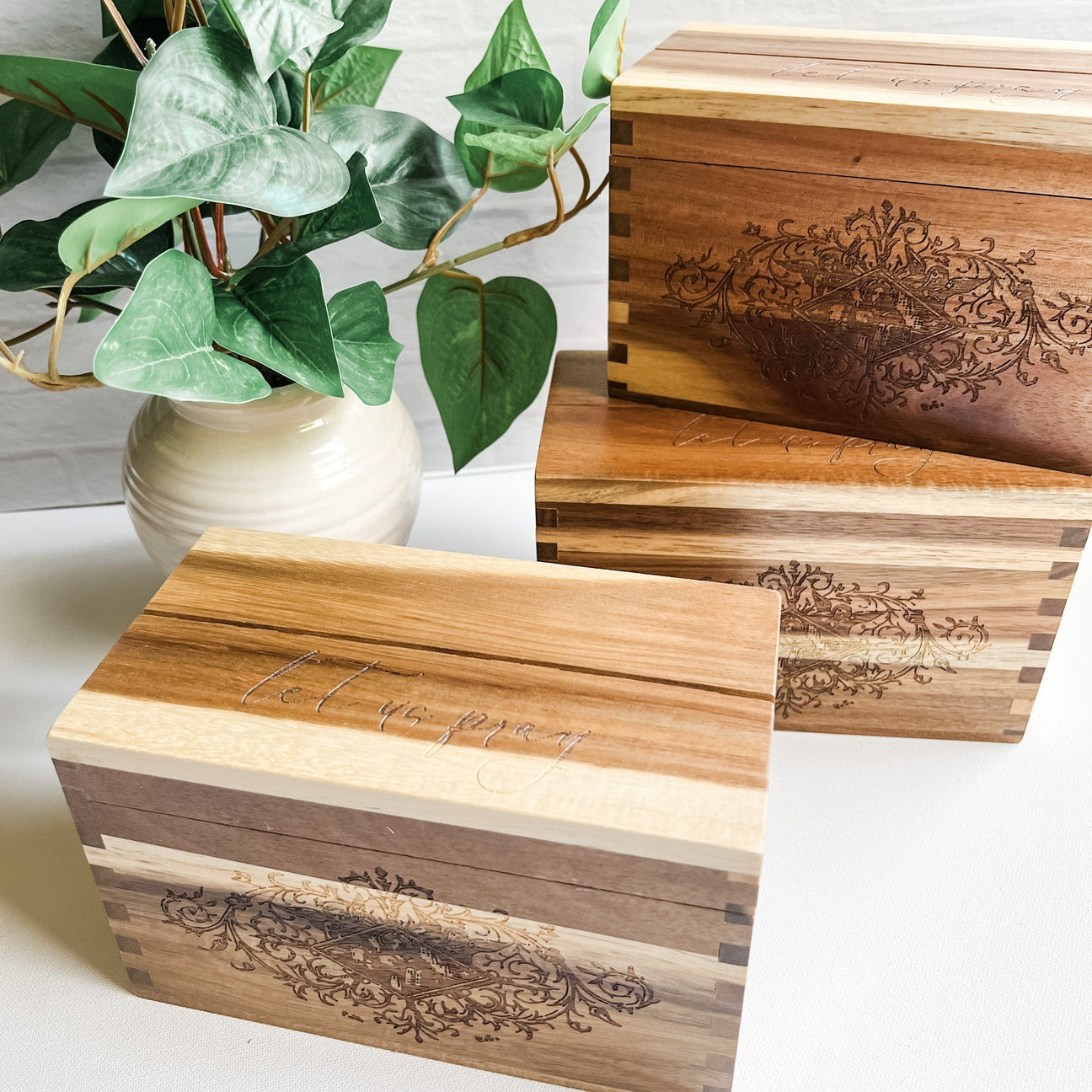 Wooden Prayer Card Box – The Little Rose Shop