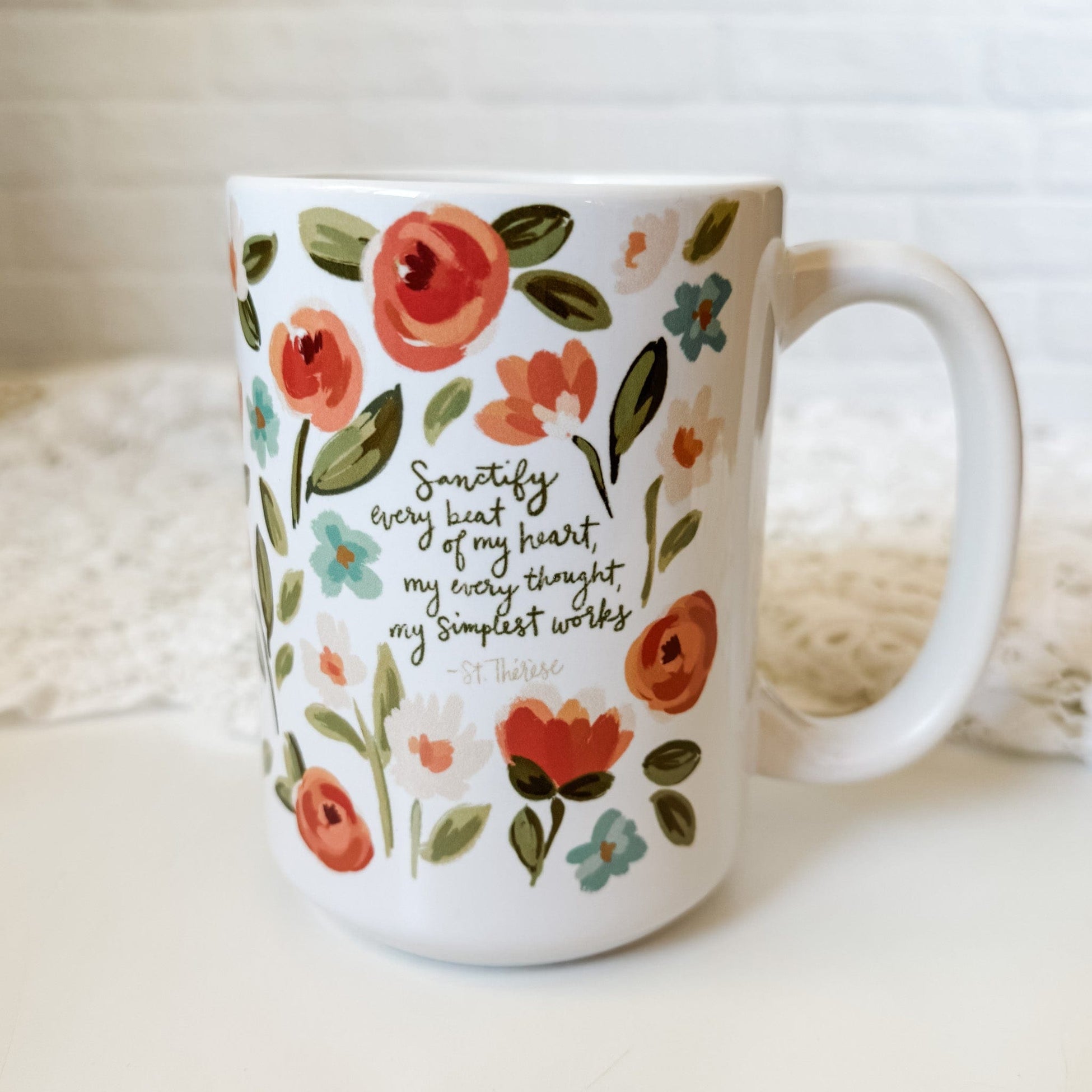 St. Therese Morning Offering Mug for Daily Inspiration
