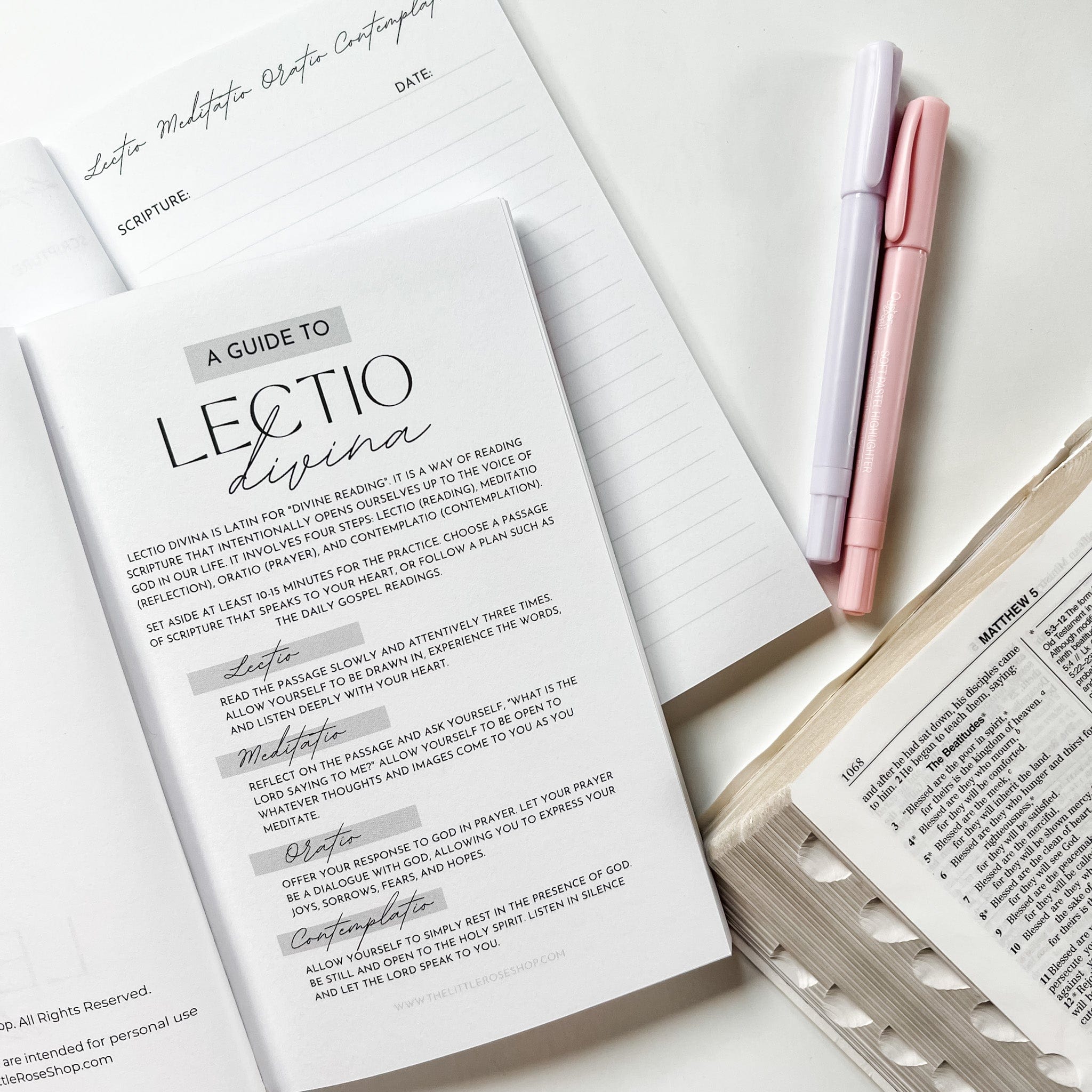 Lectio Divina Journal for Personal Reflection and Growth